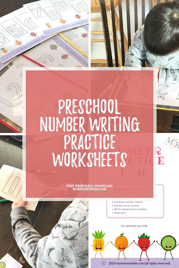 Number Writing Practice Worksheets Preschool Free Printable Download ...